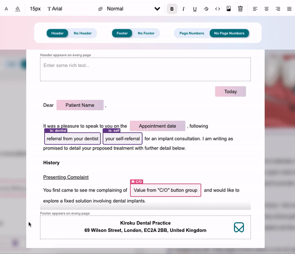 Adding headers, footers and page numbers to Docs Adding headers, footers and page numbers to Docs