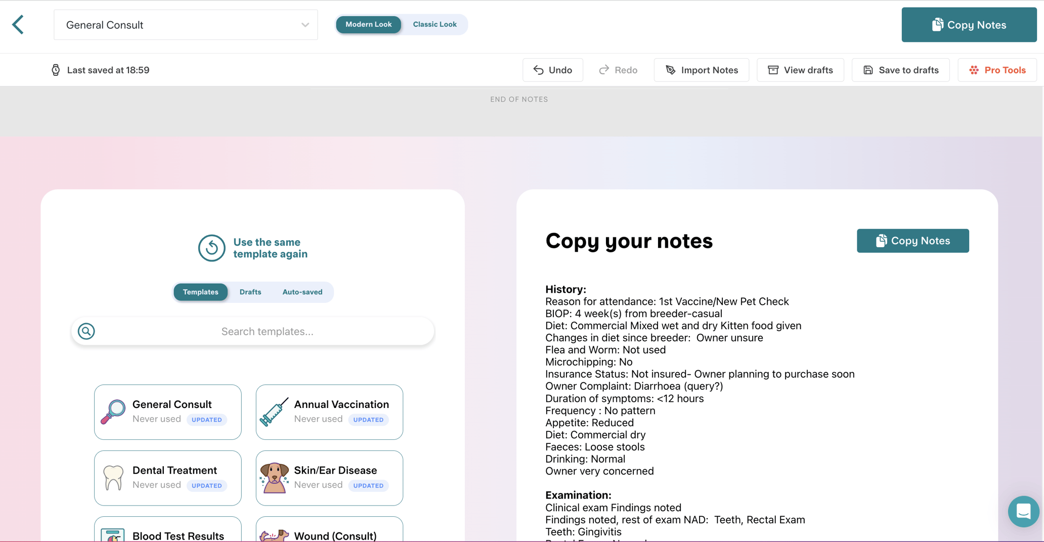 How to copy notes into your clinical system
