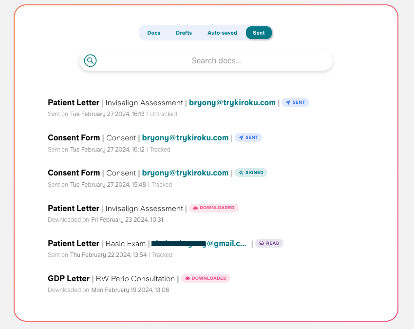 Using Kiroku for Consent Letters
